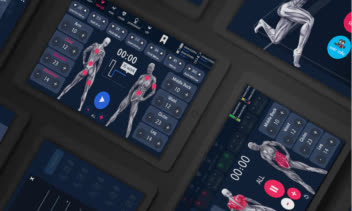 نمونه کار طراحی UI/UX دستگاه EMS ورزشی
