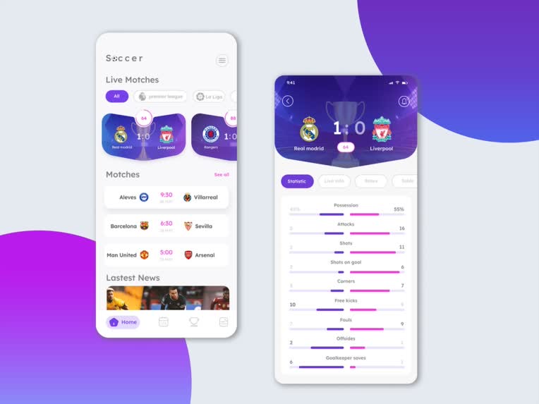 نمونه کار طراحی Ui اپلیکیشن