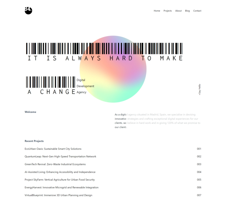 نمونه کار طراحی وب سایت 84bit.co از روی نمونه Figma