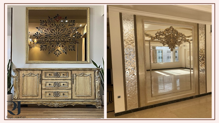 نمونه کار طراحی و اجرای آیینه کاری ساختمان