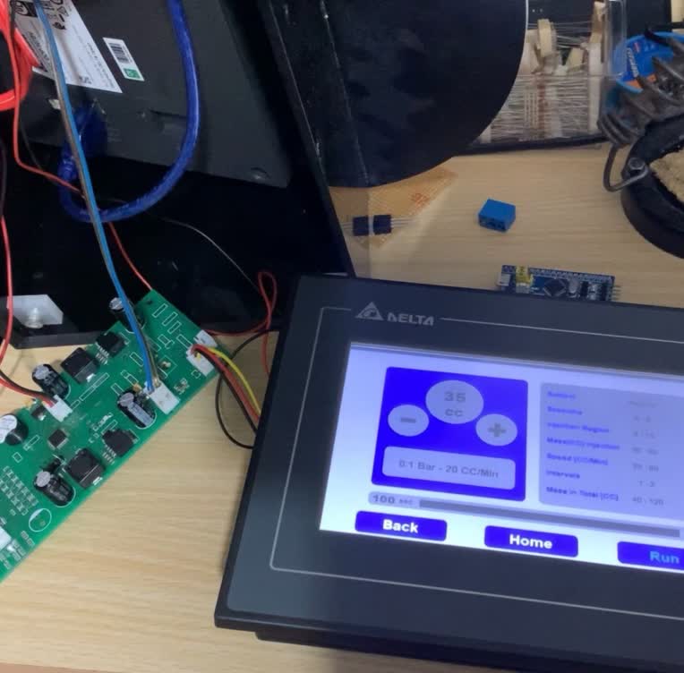 نمونه کار برنامه نویسی برد اتصال HMI دلتا به STM32 با مدباس