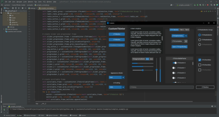 نمونه کار طراحی GUI به وسیله پایتون و کتاب خانه tkinter